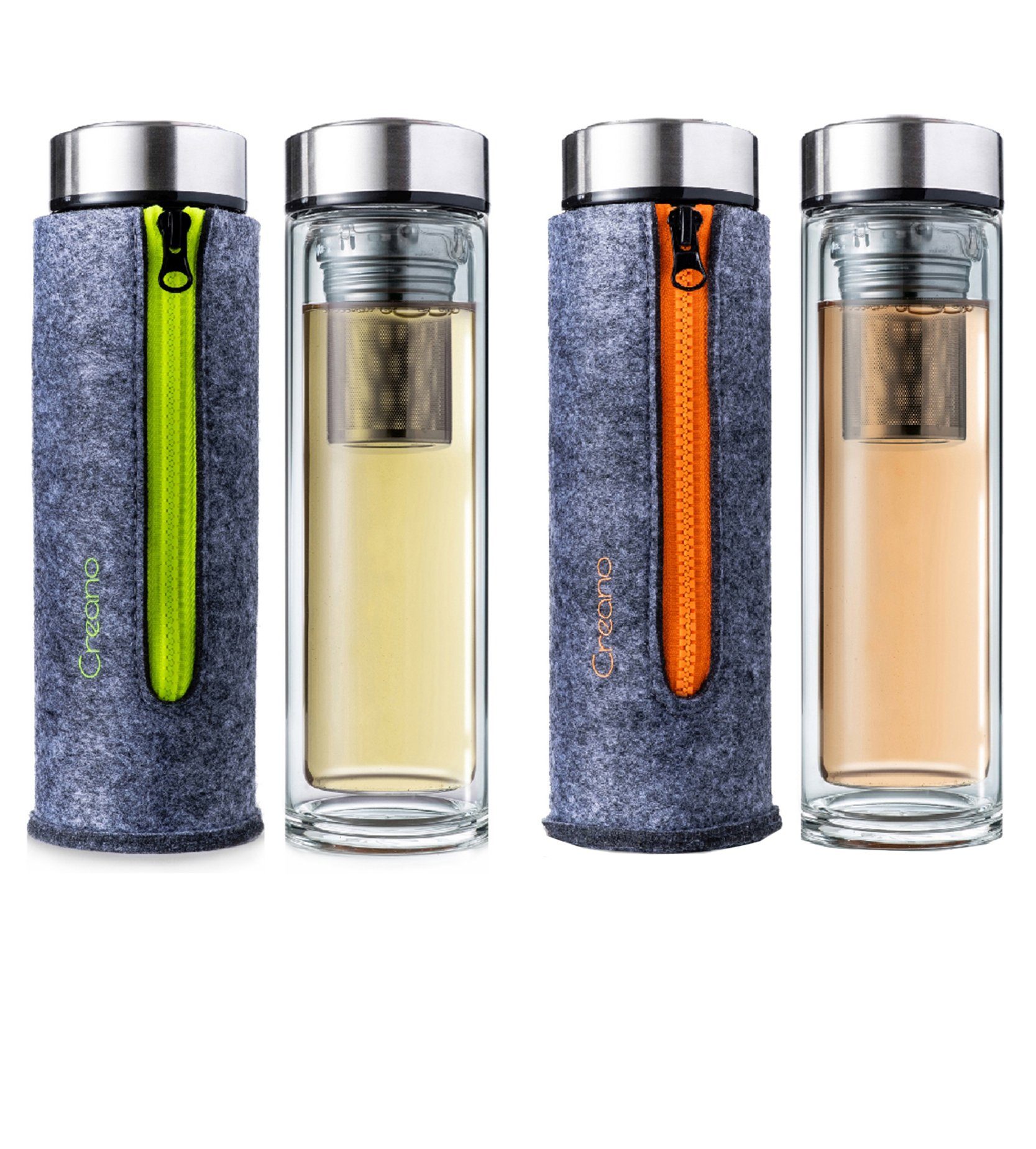 Creano Thermoflasche Creano 2er Set Teeflasche Thermo Teamaker