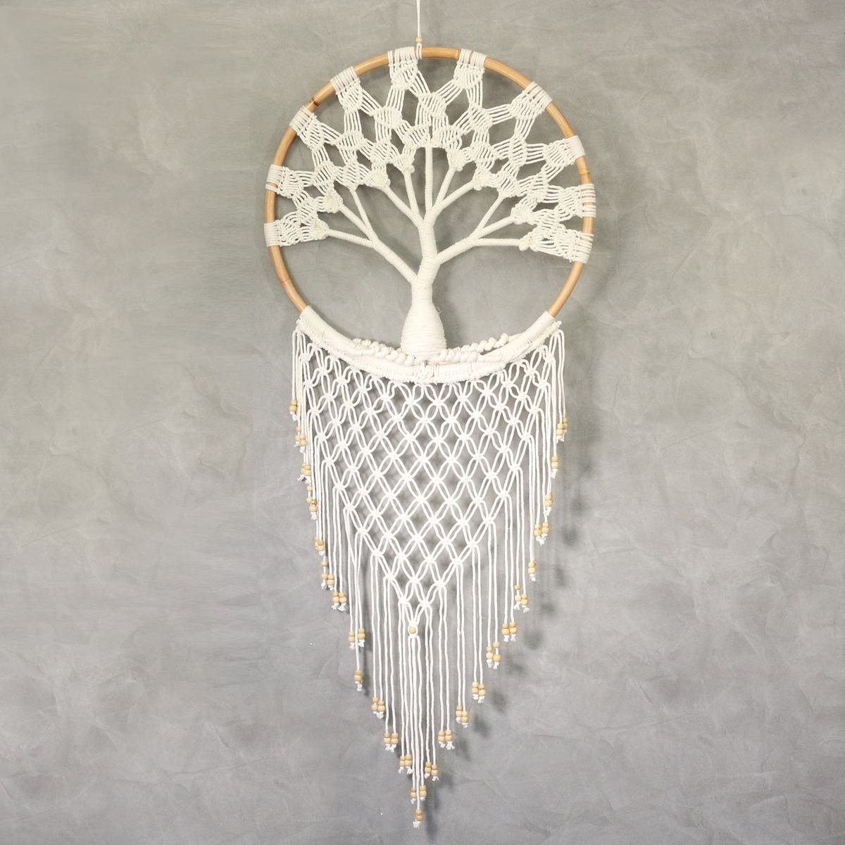 Oriental Galerie Wandbild Wandbehang Wandschmuck Makramee Traumfänger Lebensbaum 55 cm ...