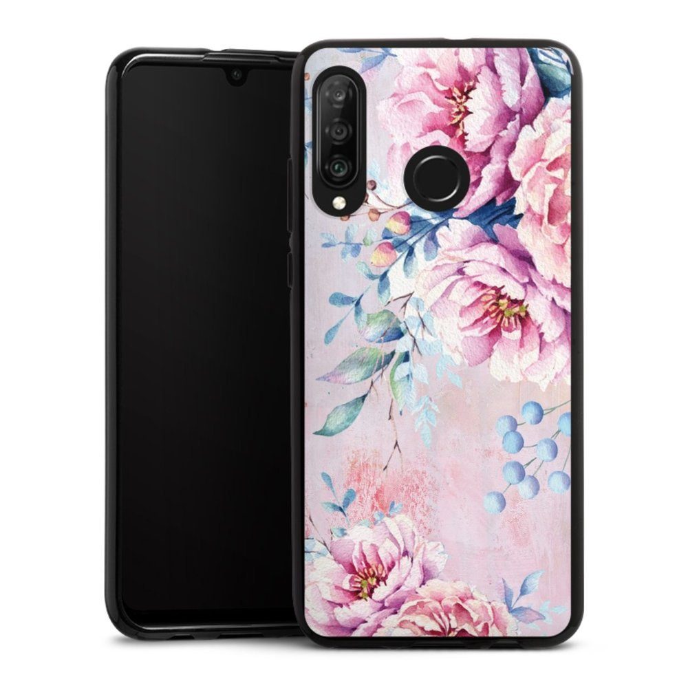Deindesign Handyhülle Watercolour Flower 3 Huawei P30 Lite New