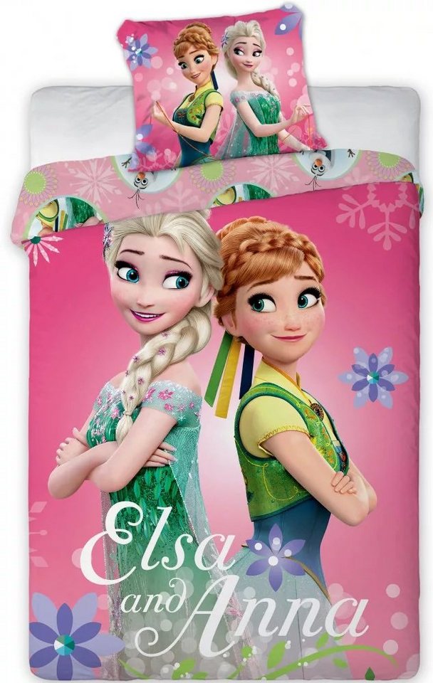 ᐅ Kinderbettwäsche Die Eiskönigin Anna Elsa Kinder Bettwäsche Set