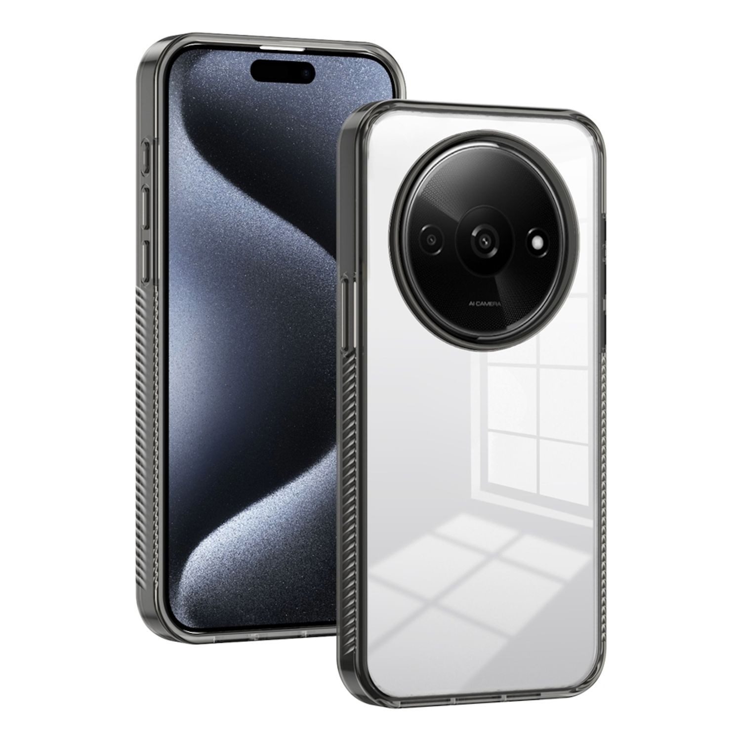 Wigento Handyhülle Für Xiaomi Redmi A3 Tpu Acryl Hybrid Schutz Handy