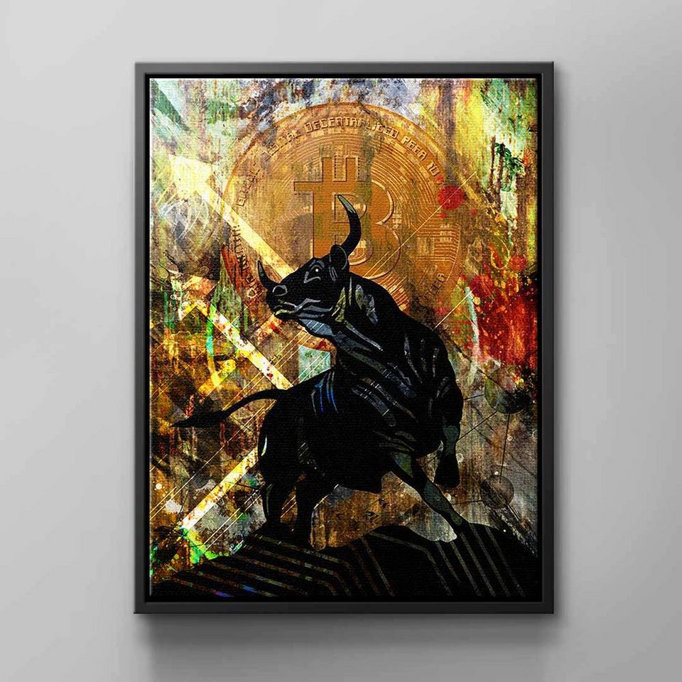 Dotcomcanvas® Leinwandbild Bitcoin King Wandbild Motivation Bitcoin