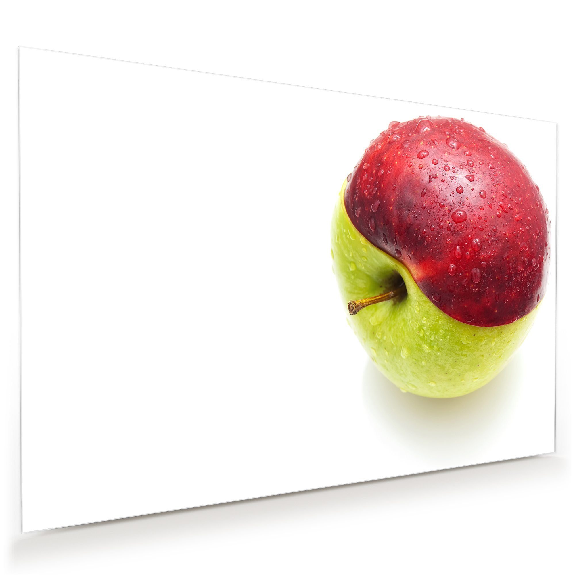Primedeco Glasbild Wandbild Apfel In Zwei Hälften Mit Aufhängung Früchte