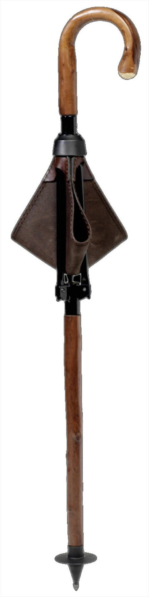 La Chasse® Klappstuhl Jagdsitzstock Ledersitz Jagdstock Wanderstock ...
