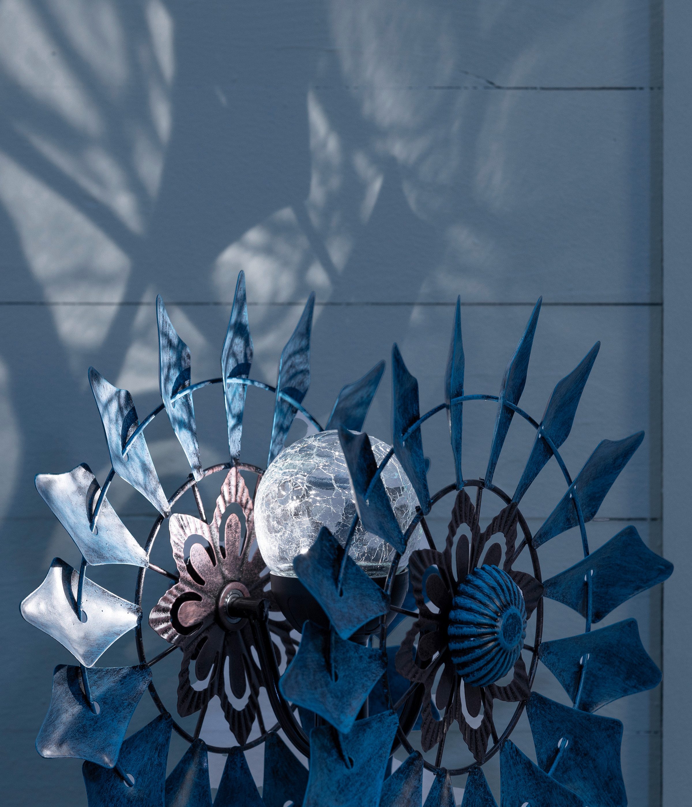 Dehner LED Dekoobjekt Riesen-Windrad Mola mit Solar, 122 x 32 x 32 cm ...