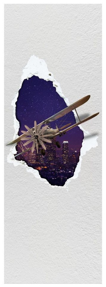wandmotiv24 Türtapete Doppeldecker Flugzeug, Los Angeles, Wand, glatt ... wandmotiv24 Türtapete Doppeldecker Flugzeug, Los Angeles, Wand, glatt ...