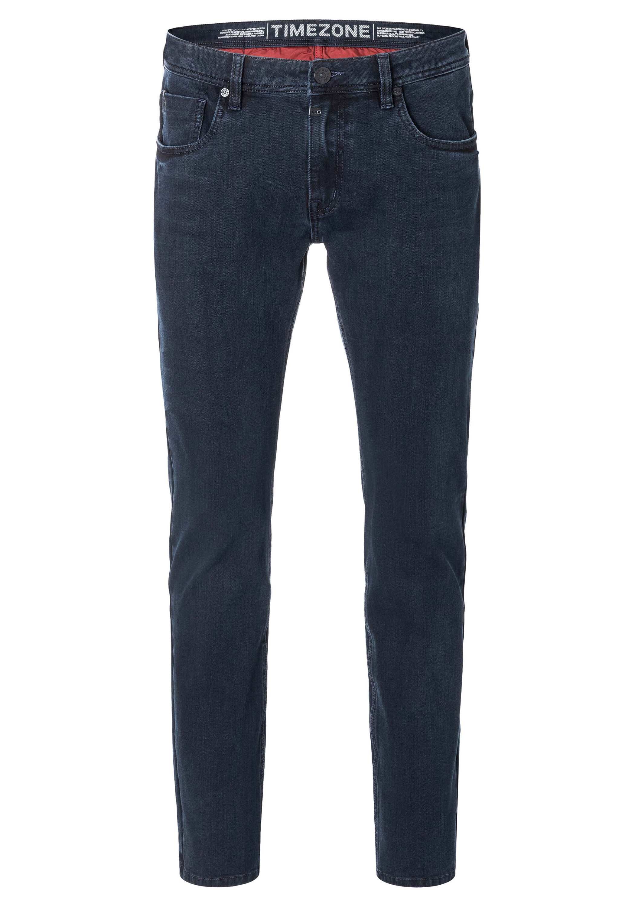 TIMEZONE Slim-fit-Jeans Eduardo, Farblich angepasste, kernige Steppnähte