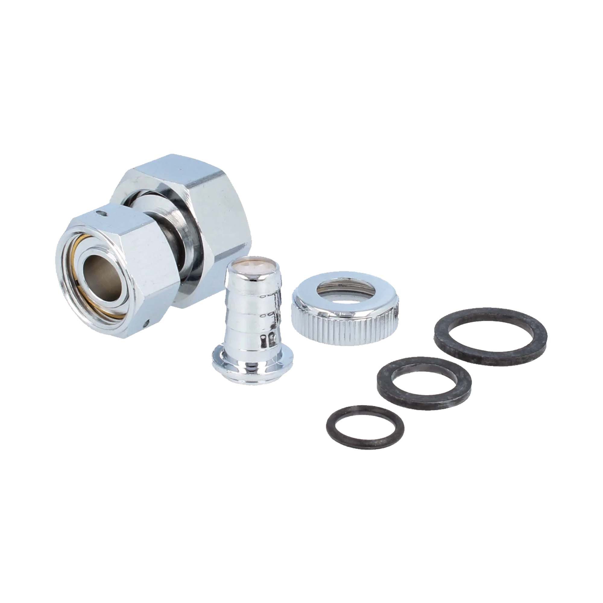 tecuro Wasserzähler Zapfhahnzähler-Verschraubungen 1 Zoll Überwurfmutter x 3/4 Zoll IG, (inkl ...