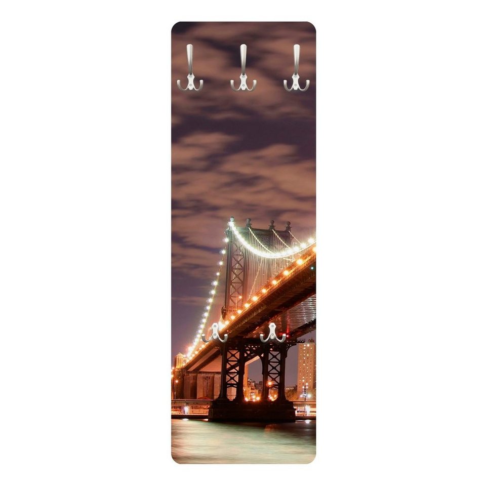 Bilderdepot24 Garderobenpaneel Orange Städte Skyline Manhattan Bridge