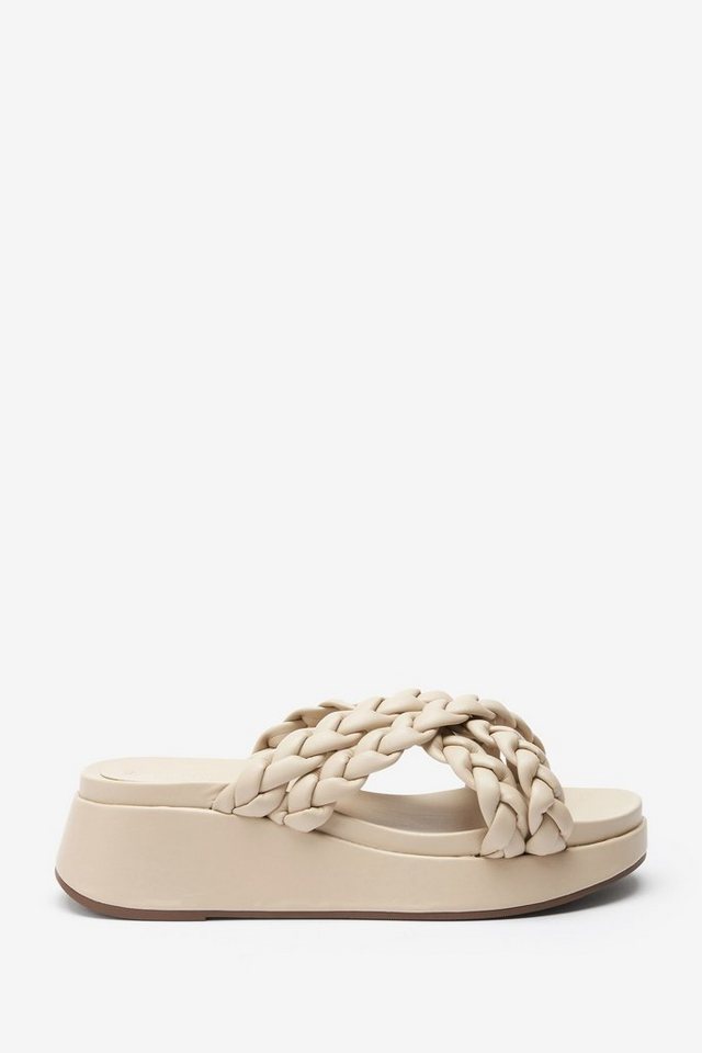 Next Forever Comfort Geflochtene Flatform Pantoletten Pantolette 1 Tlg