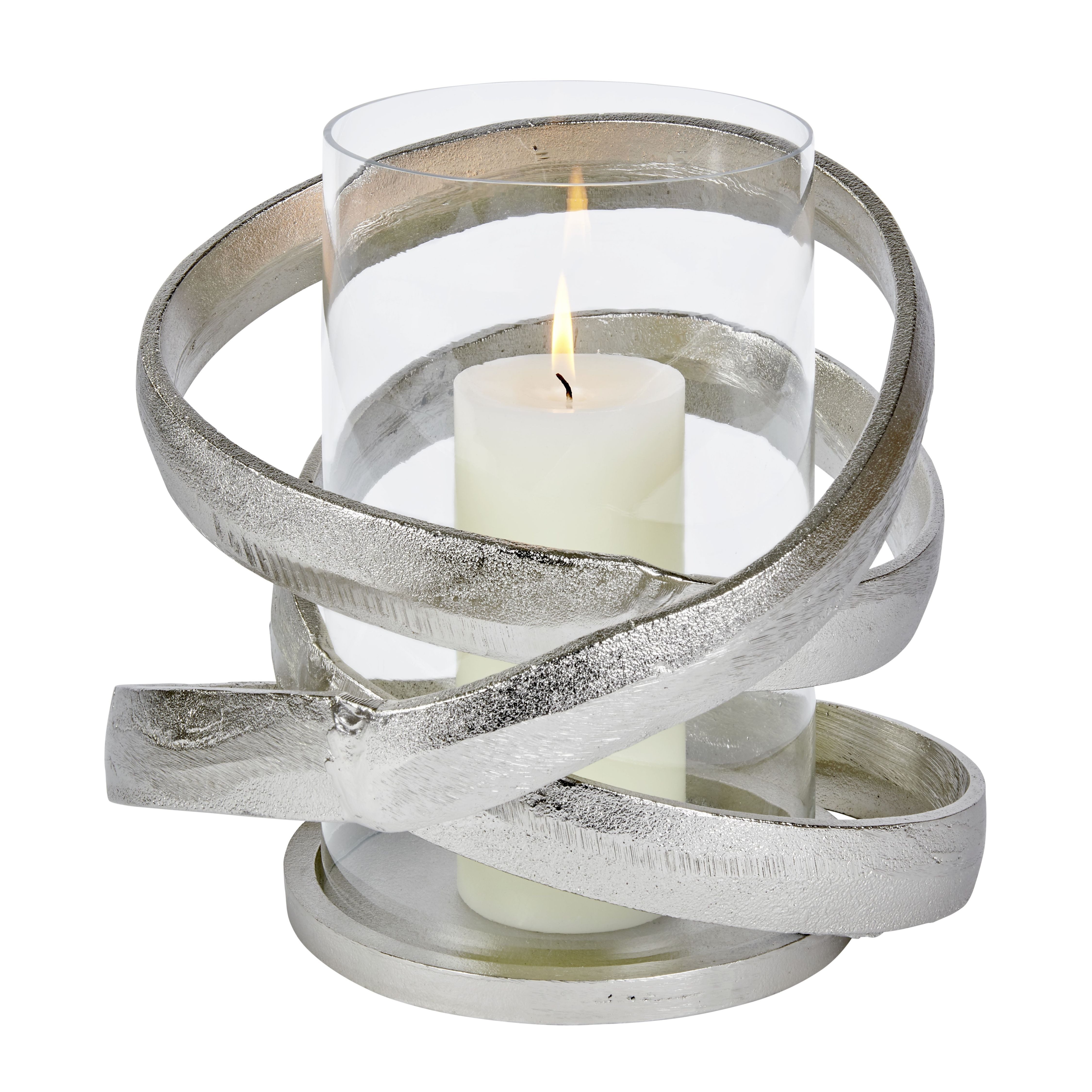 Lambert Windlicht Lombardo Windlicht Aluminium mit Glaseinsatz run ...