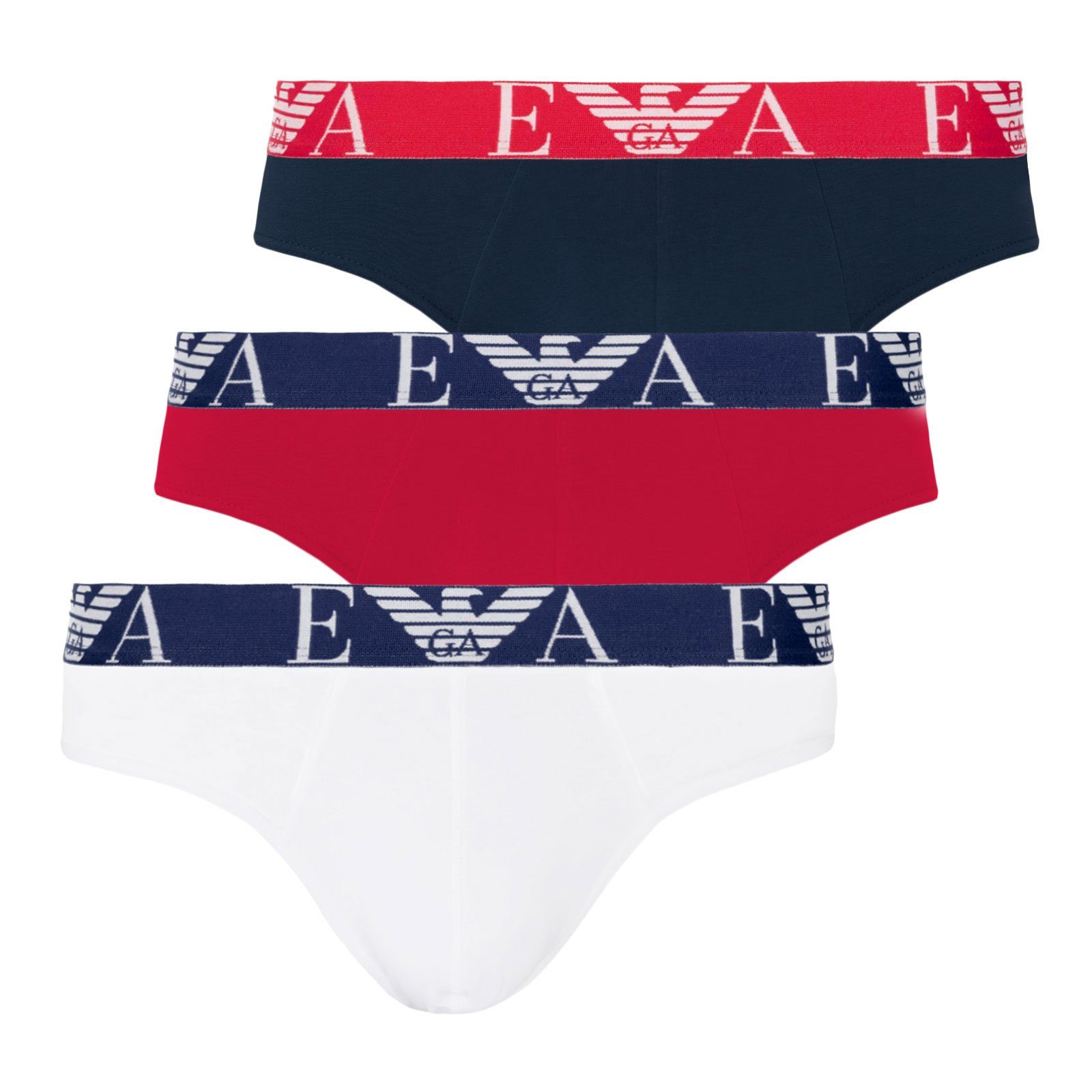 Emporio Armani Slip Brief Stretch Cotton 3 St 3er Pack Mit