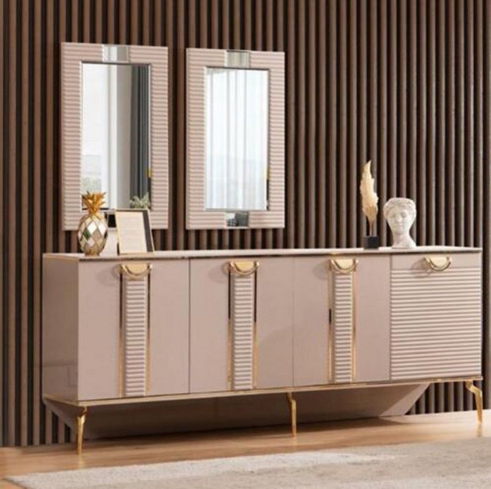 Jvmoebel Sideboard Designer Beiges Sideboard Luxus Möbel Esszimmer