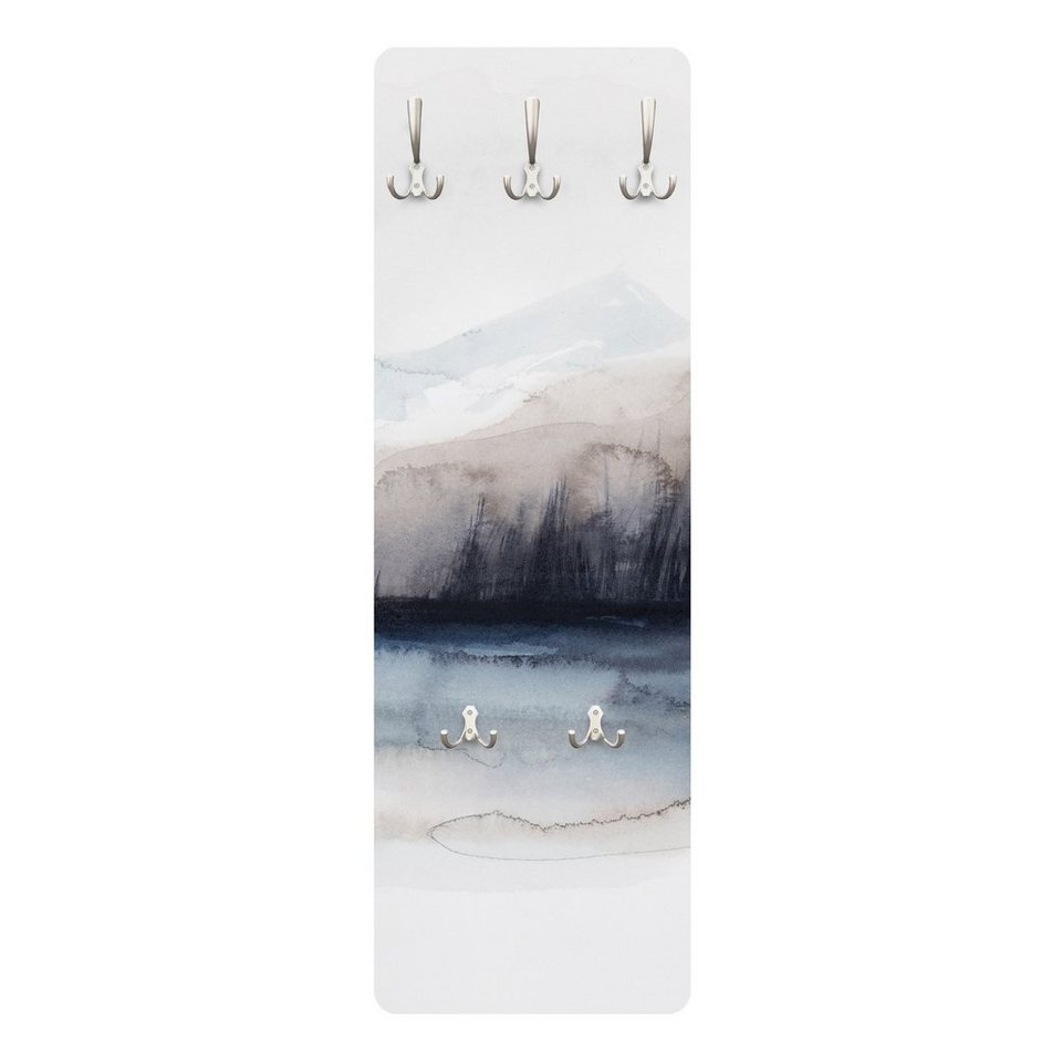 Bilderdepot24 Garderobenpaneel Blau Abstrakt Aquarell Kunst Natur