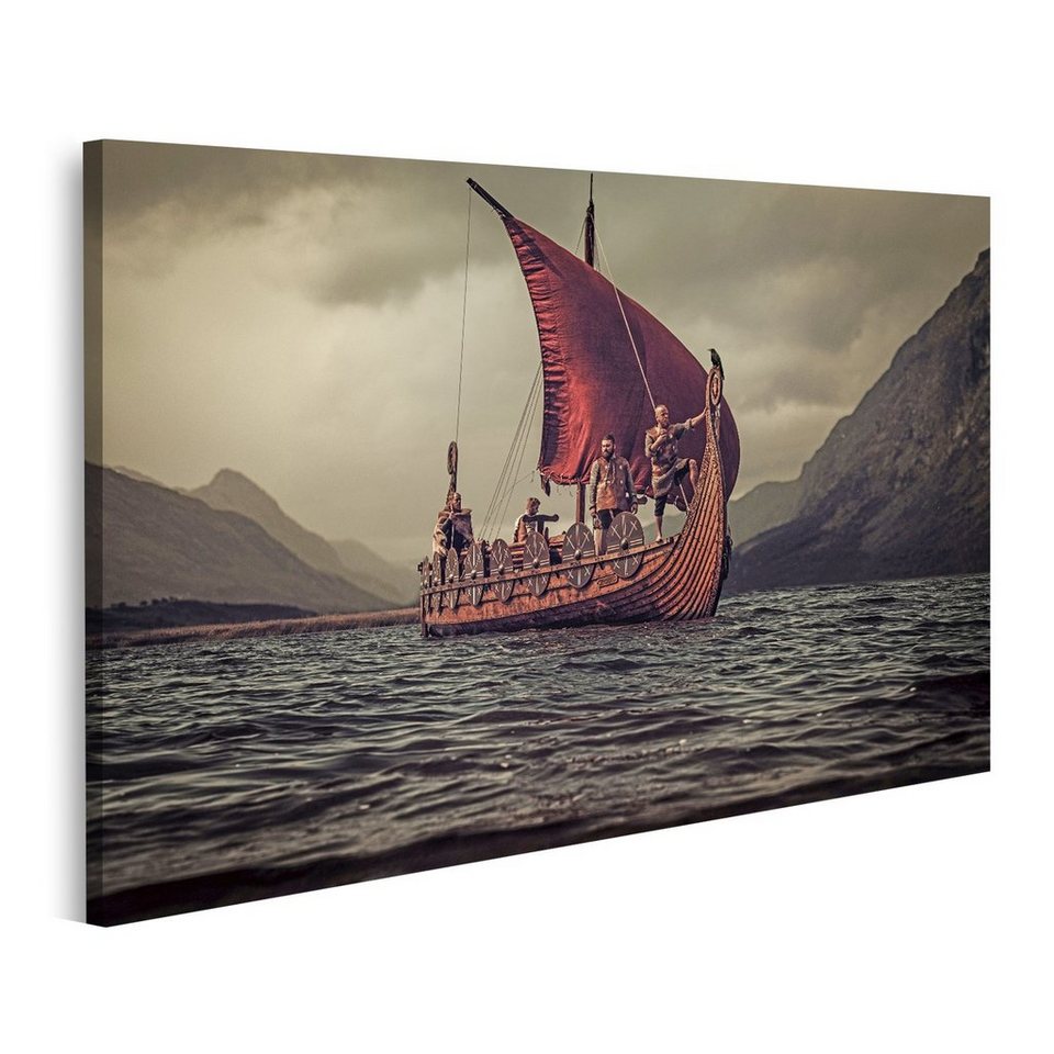 Islandburner Leinwandbild Bild Auf Leinwand Gruppe Von Wikingern