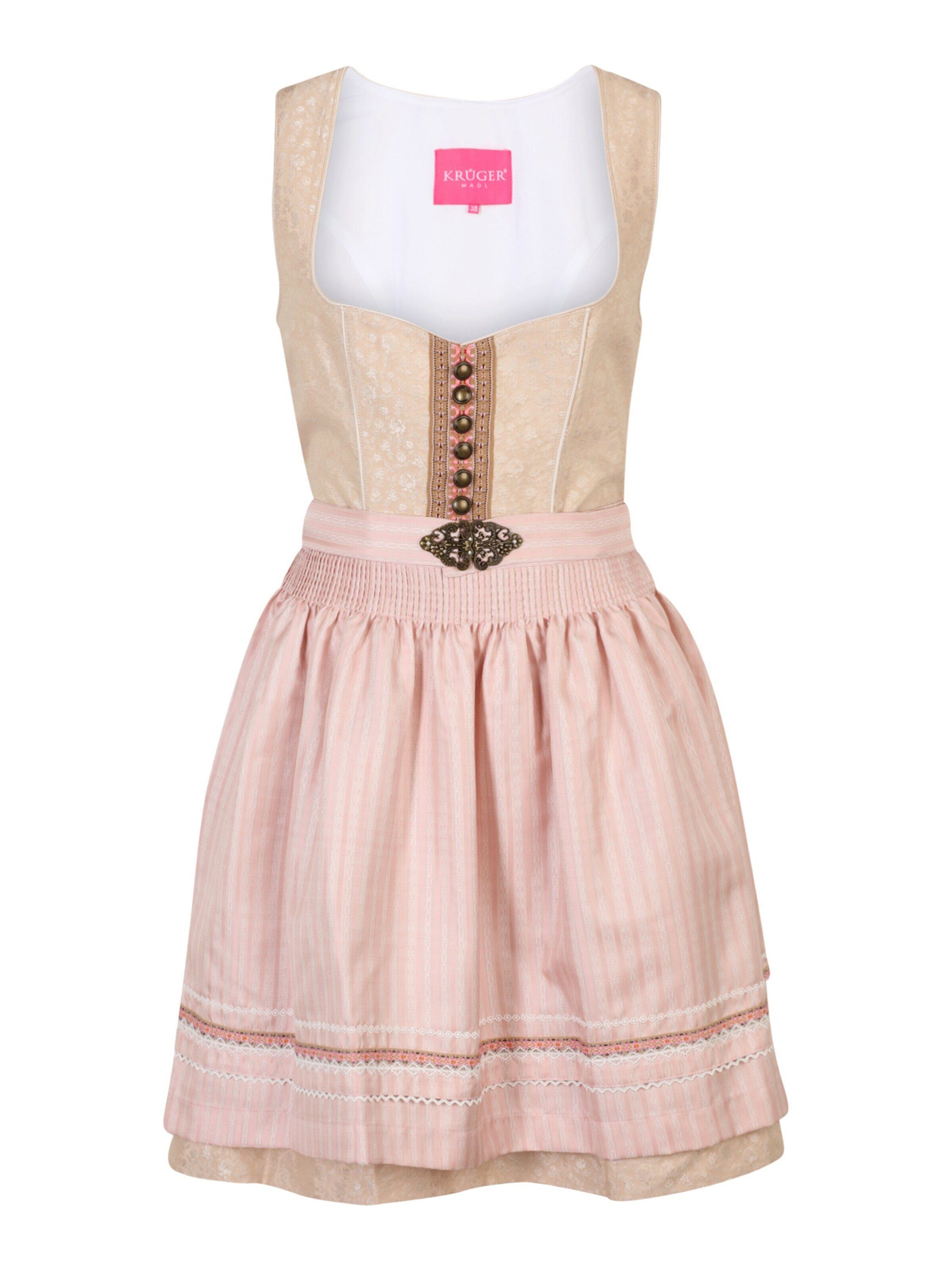 Krüger Madl Dirndl (1-tlg) Drapiert/gerafft, Spitze, Falten