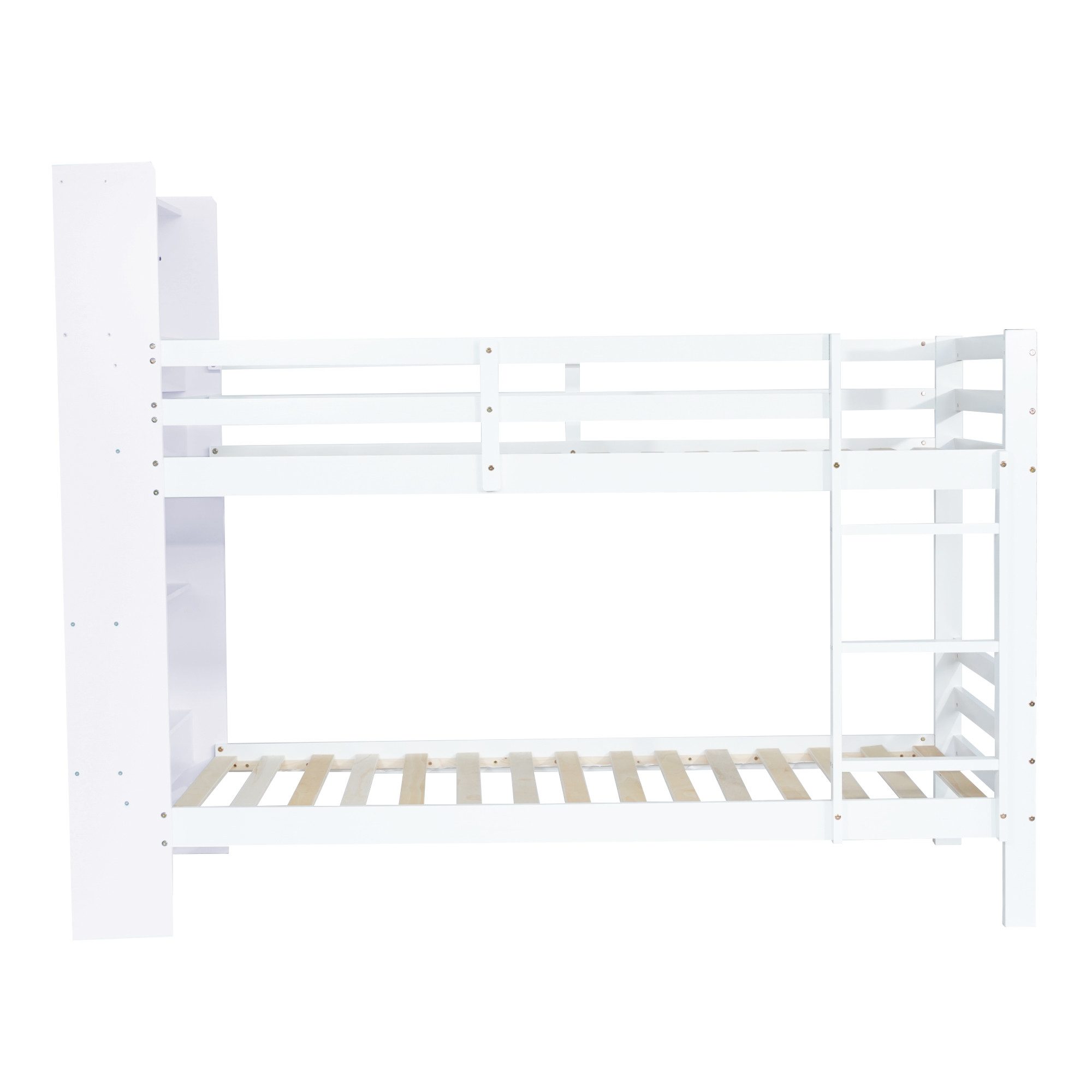 Ideasy Etagenbett Etagenbett 90 X 200 Cm Mit Geländer Massivholz