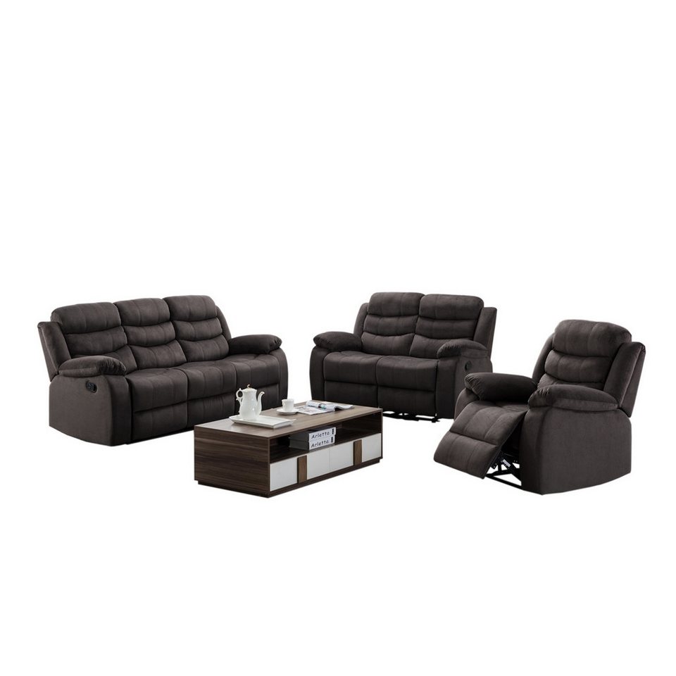 Hti Living Polstergarnitur Sofagarnitur Kirwall Set 3 Tlg 1x Sofa