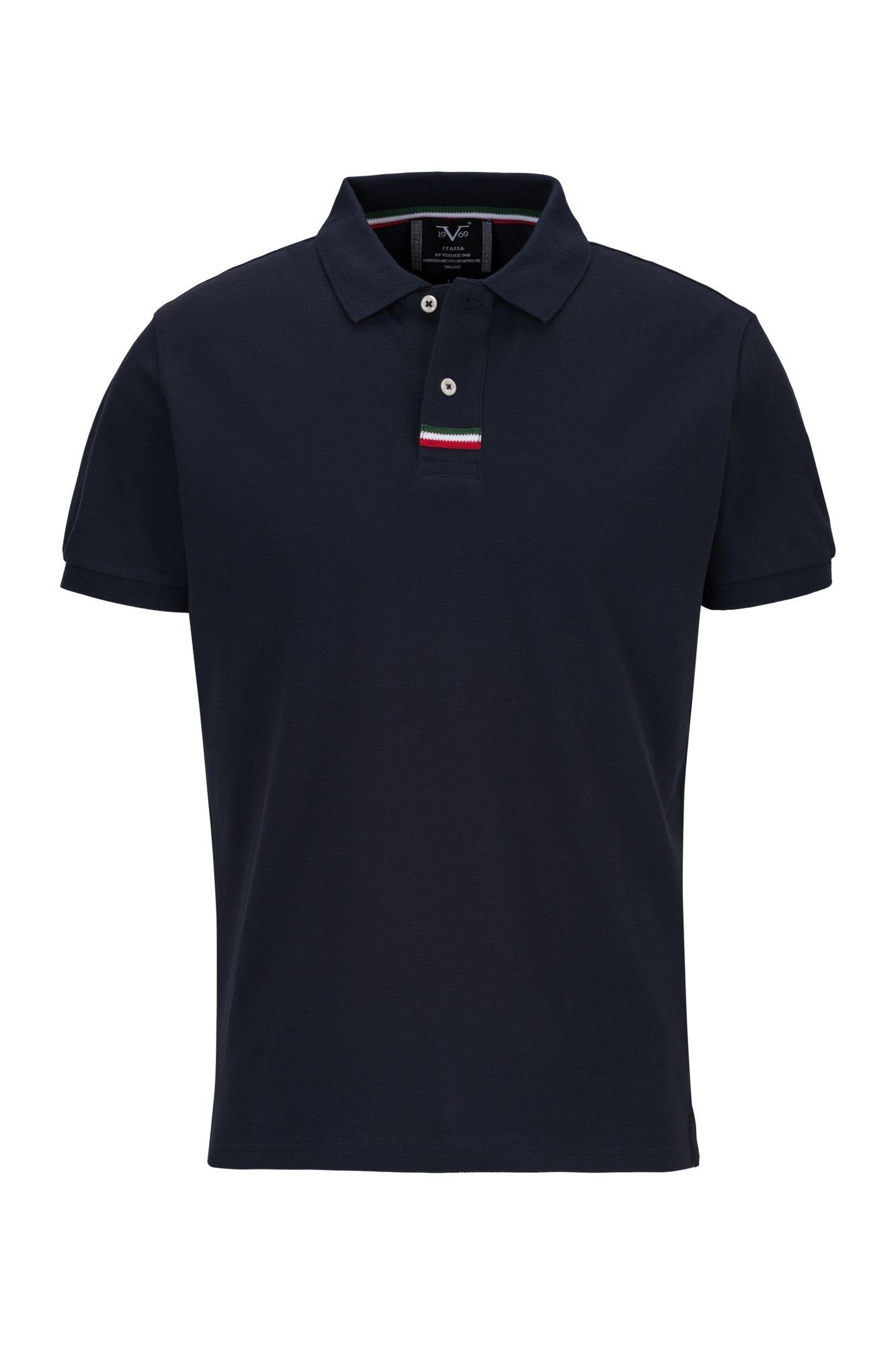 19V69 ITALIA Poloshirt Patch, Herstellerfarbe: NAVY
