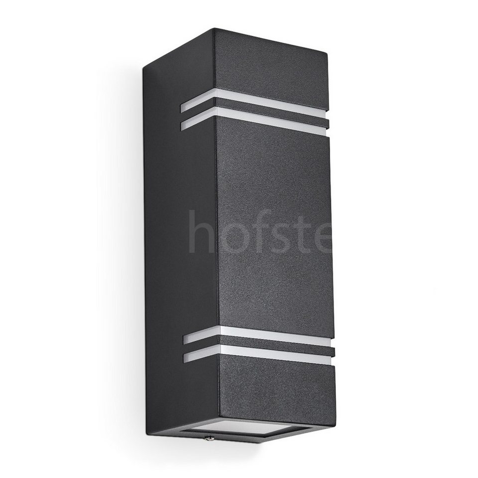 Hofstein Außen Wandleuchte Moderne Außenlampe Aus Metallglas In