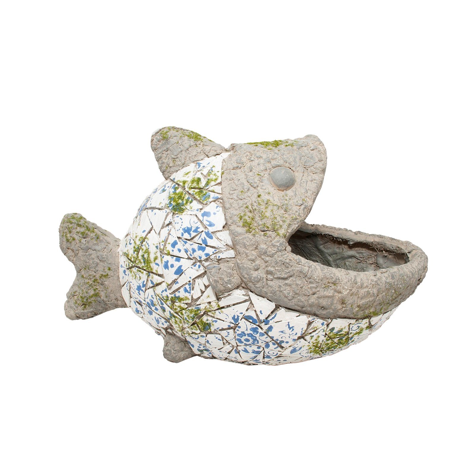 Hti Line Tierfigur Pflanzgefäß Mosaik Fisch 1 St Dekofigur