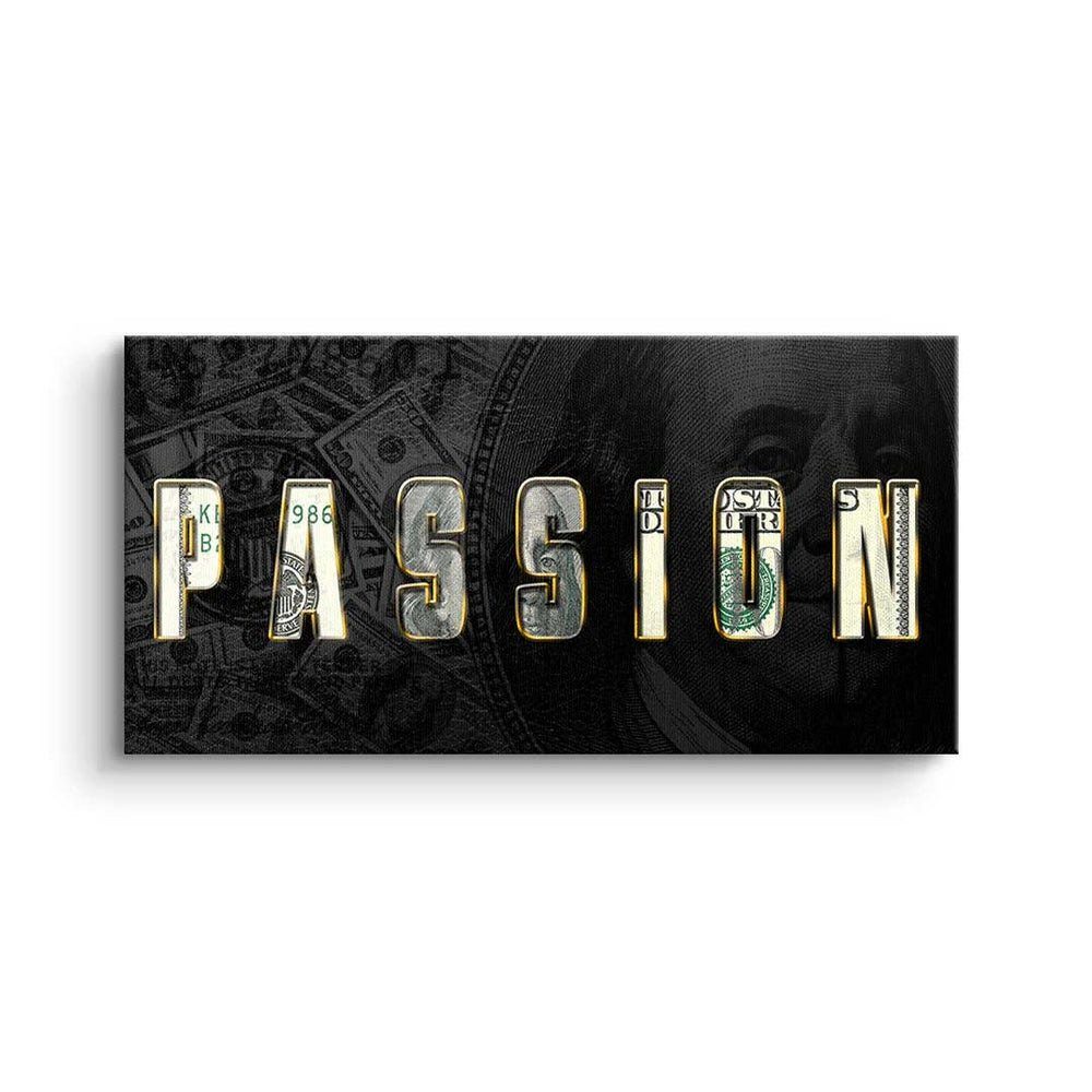 Dotcomcanvas® Leinwandbild Premium Motivationsbild Passion Work