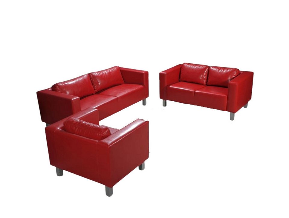 Fun Möbel Polstergarnitur Sofa Set Mailand 3 2 1 Sofagarnitur In