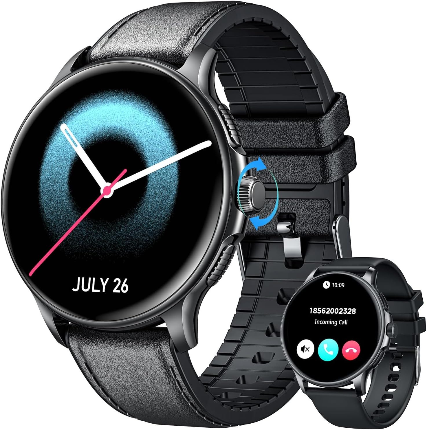 TAOLOON Smartwatch (3,6 cm, android ios), Herren Smartwatch mit 1.43 ...