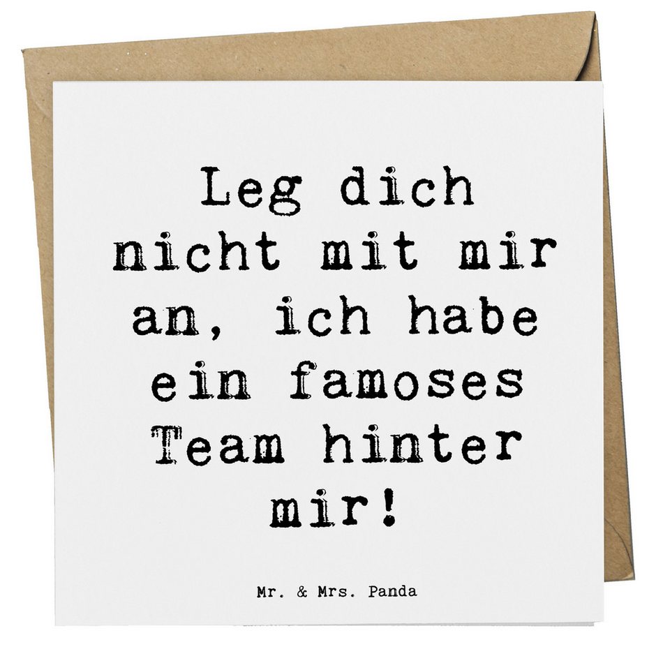 Mr. & Mrs. Panda Grußkarte Leg dich nicht mit mir an, ich habe ein ... Mr. & Mrs. Panda Grußkarte Leg dich nicht mit mir an, ich habe ein ...