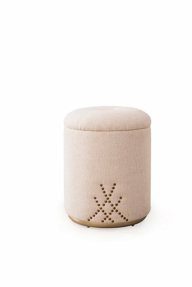 Jvmoebel Hocker Beiger Hocker Pouf Sofa Polster Beistellhocker