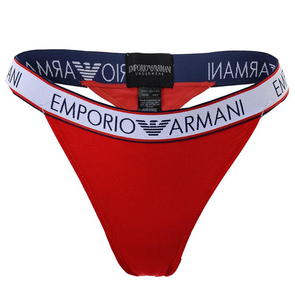 Emporio Armani String »Damen String - breiter Lobobund, Stretch Cotton ... Emporio Armani String »Damen String - breiter Lobobund, Stretch Cotton ...