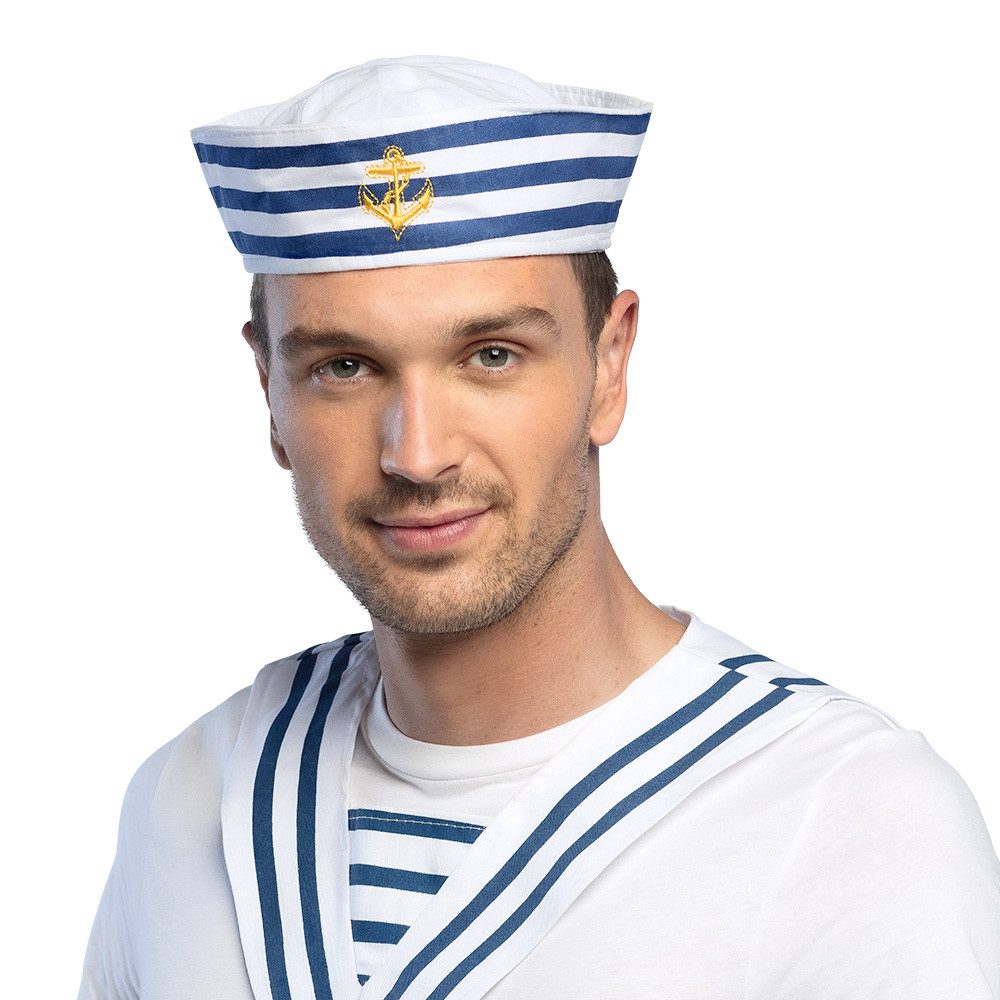 Boland Kostüm Matrose Navy Set Hut und Kragen, Faschingskostüm ...