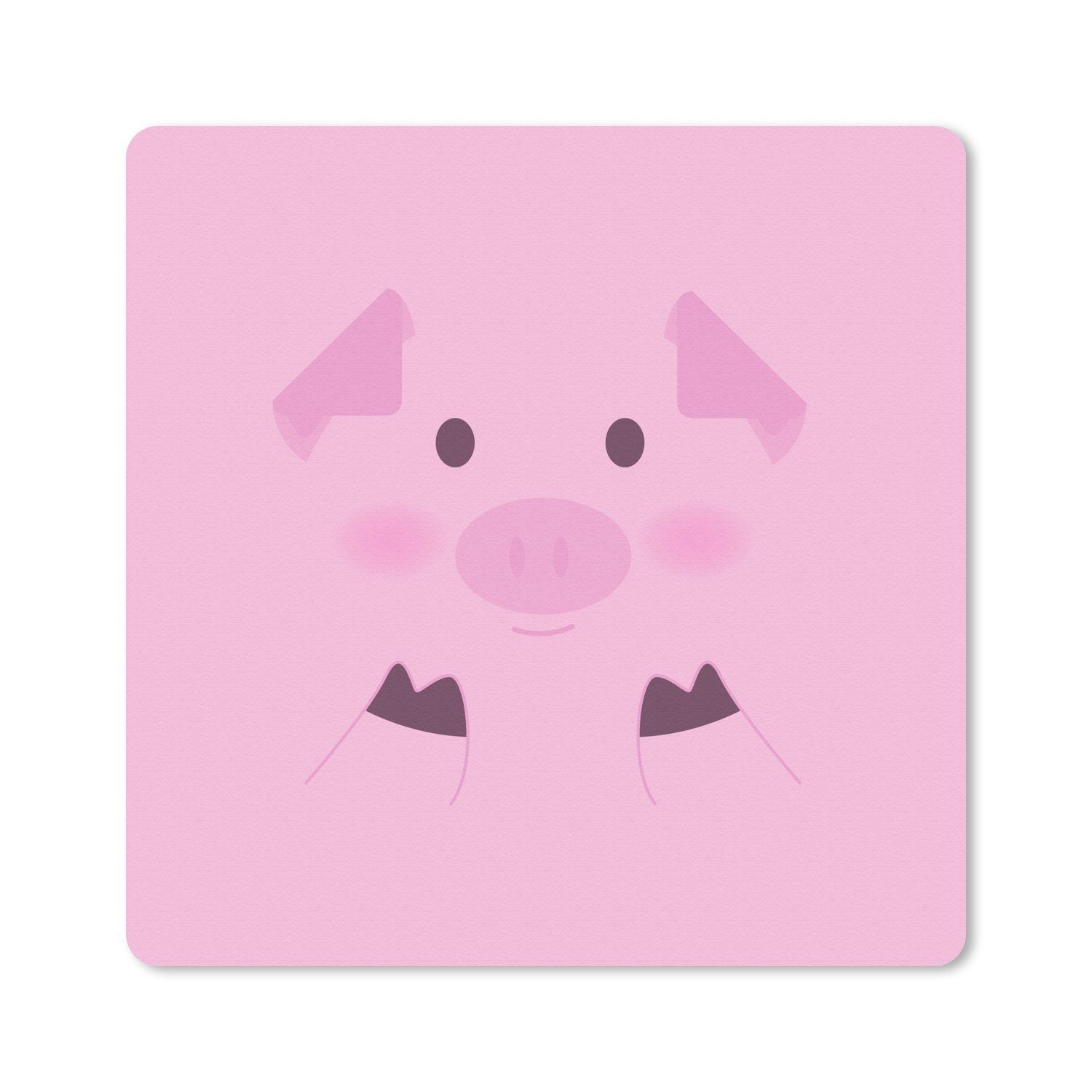 Muchowow Mauspad Eine Illustration Eines Rosa Ferkels Auf Einem Rosa