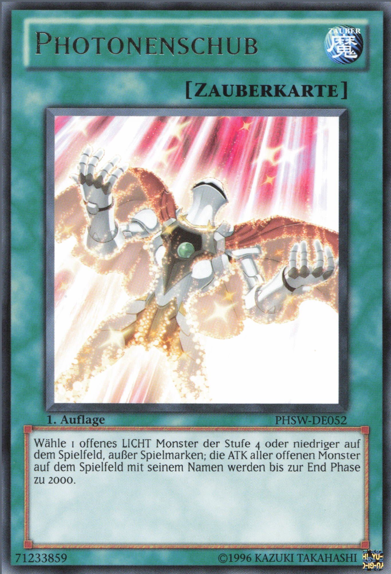ReCollectibles Sammelkarte YuGiOh Karte Photonenschub, Yu-Gi-Oh! Karte PHSW-DE052 Rare