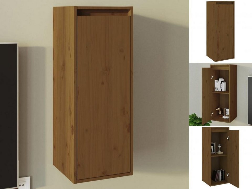 Vidaxl Regal Wandschrank Honigbraun 30x30x80 Cm Massivholz Kiefer