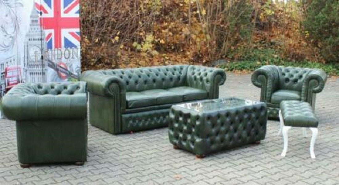 Jvmoebel Chesterfield Sofa Chestefield Ledersofa Sofagarnitur 100