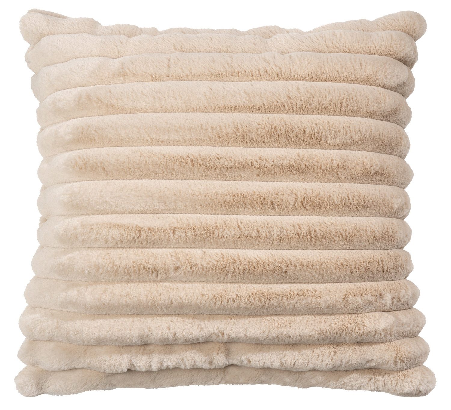 Gözze Dekokissen VITO, Steinfarben, Breitcordoptik, 45 x 45 cm, Polyester, Sofakissen, Zierkissen