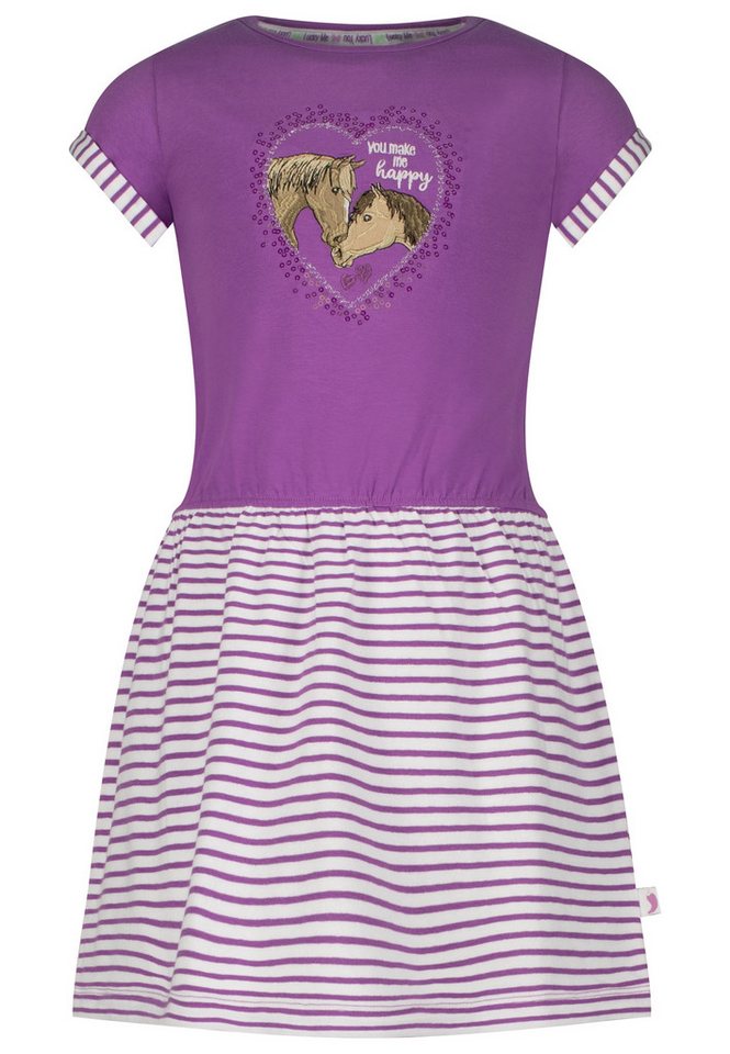 Salt And Pepper Jerseykleid Fabulous Mit Pferde Applikation Und