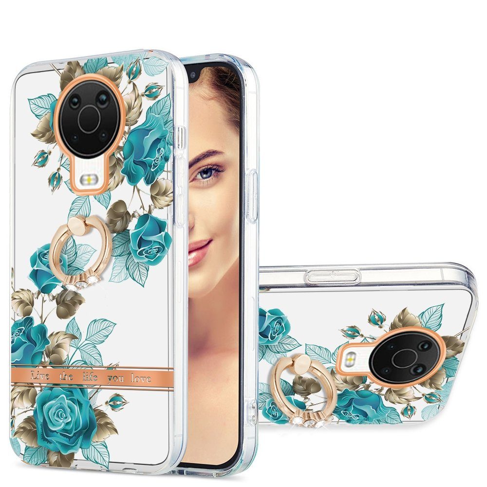 Wigento Handyhülle Für Nokia G20 G10 Silikon Case Tpu Mit Ring Flower
