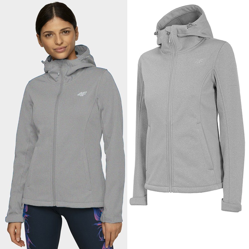 4F Hardshelljacke 4F - Neo Dry 5 000 - Damen Softshelljacke - grau melange