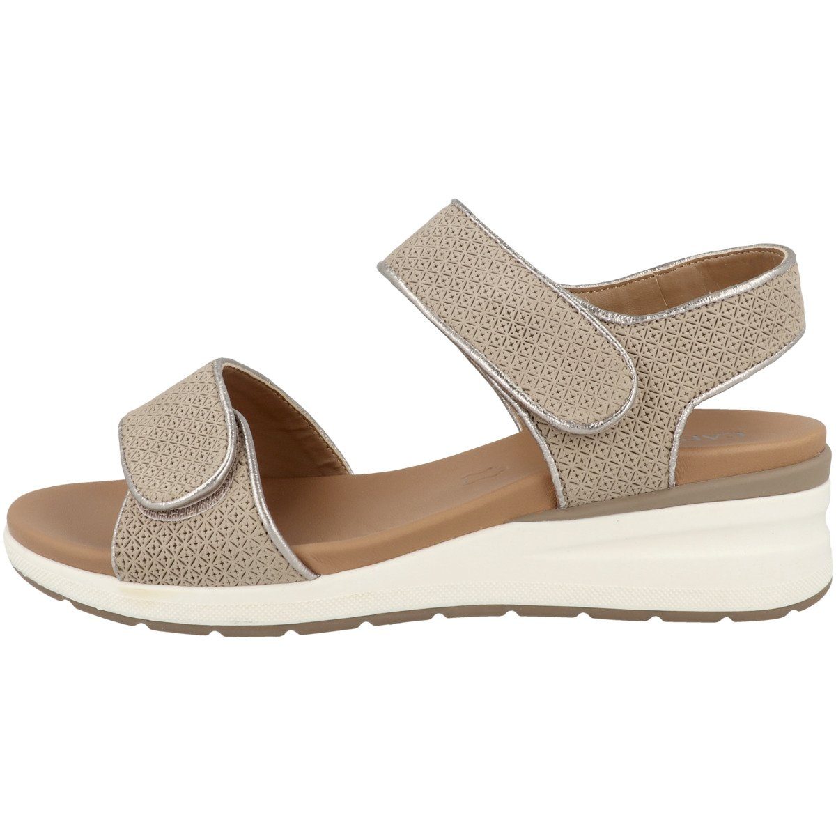 Caprice Damen Schuhe Sommer Leder Sandalette 9-28307-20 mit 2-Fach Klett Keilsandalette ...