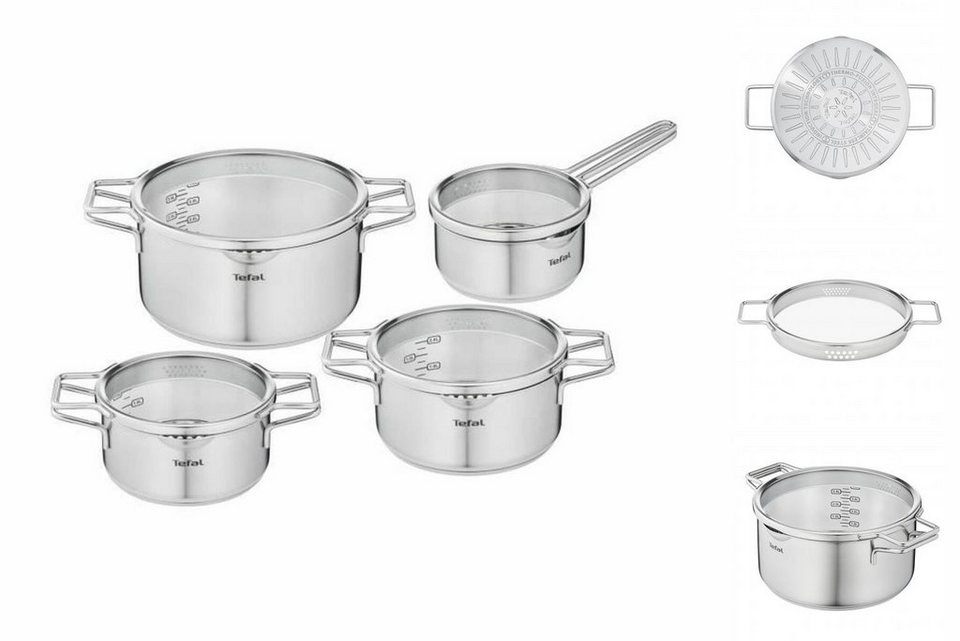 Tefal Topf Set Stieltopfset Tefal H852s855 Mit Deckel 4 Stücke