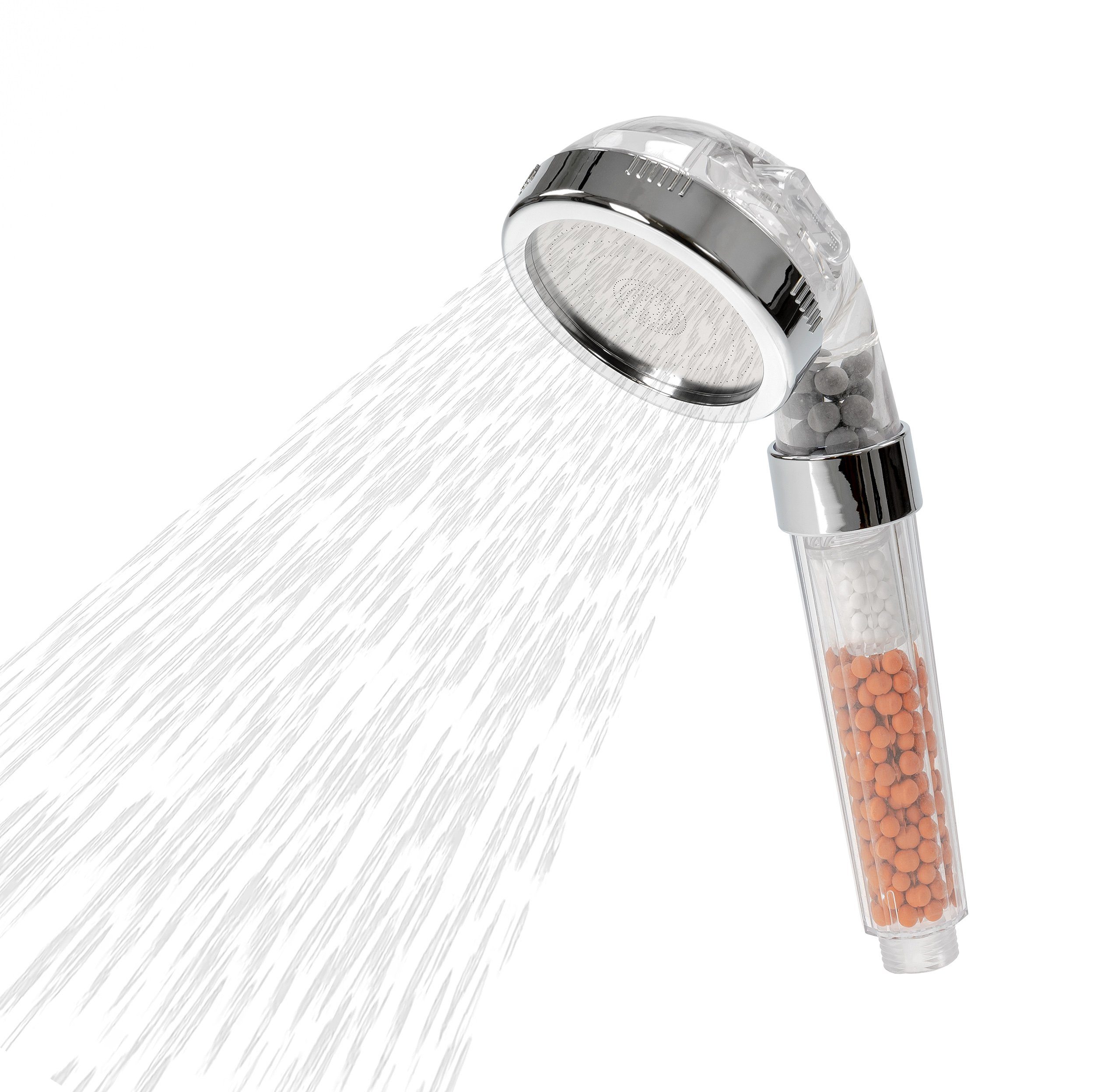 BONETTI Duschbrause Duschkopf mit 3 Strahlarten und Wasserfilter, wassersparend & druckerhöhend ...
