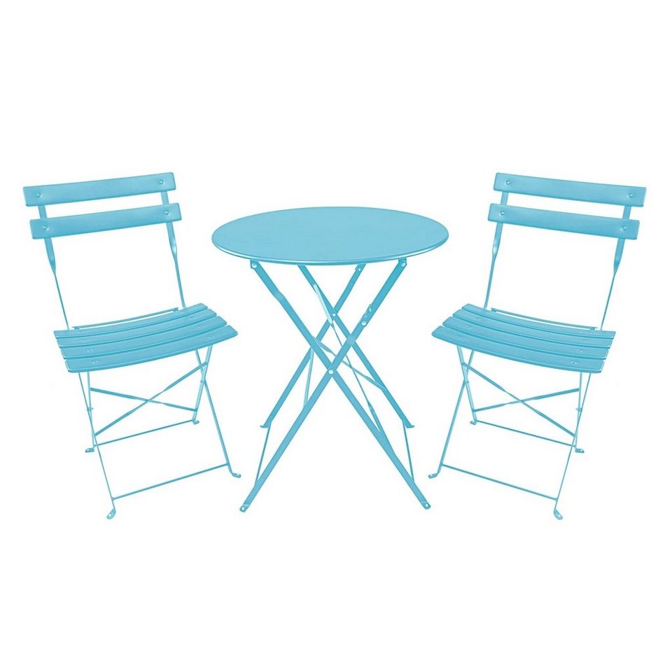 Hti Living Sitzgruppe Bistroset 3 Teilig Cavo Blau Set 3 Tlg 1