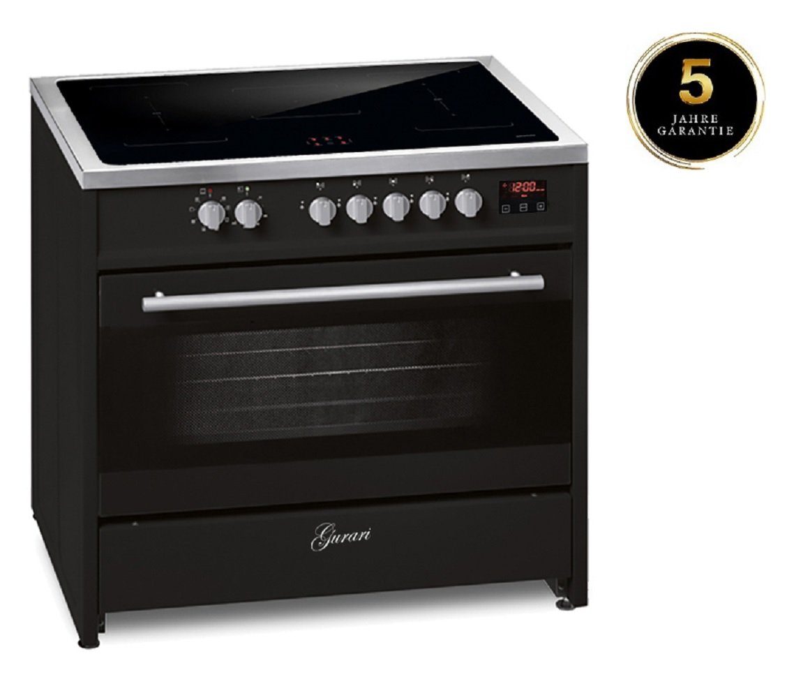 Gurari Induktions Standherd E 913 Bl5 Jahres Garantie Range Cooker 90