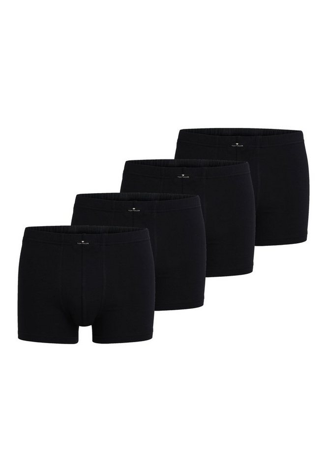 Tom Tailor Boxershorts Tom Tailor Herren Pants Schwarz Uni 4er Pack 4 St