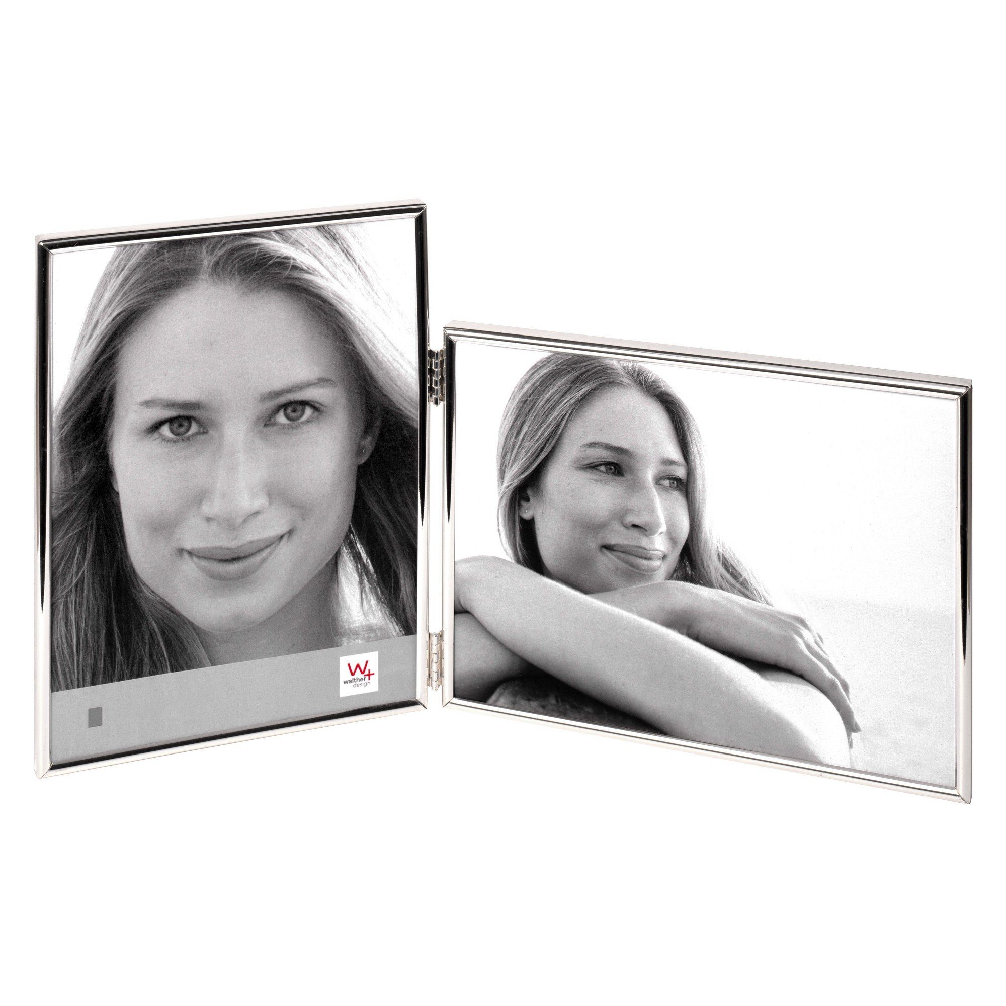 Walther Design Bilderrahmen Chloe Portraitr 2X10X15 silber, Fotorahmen