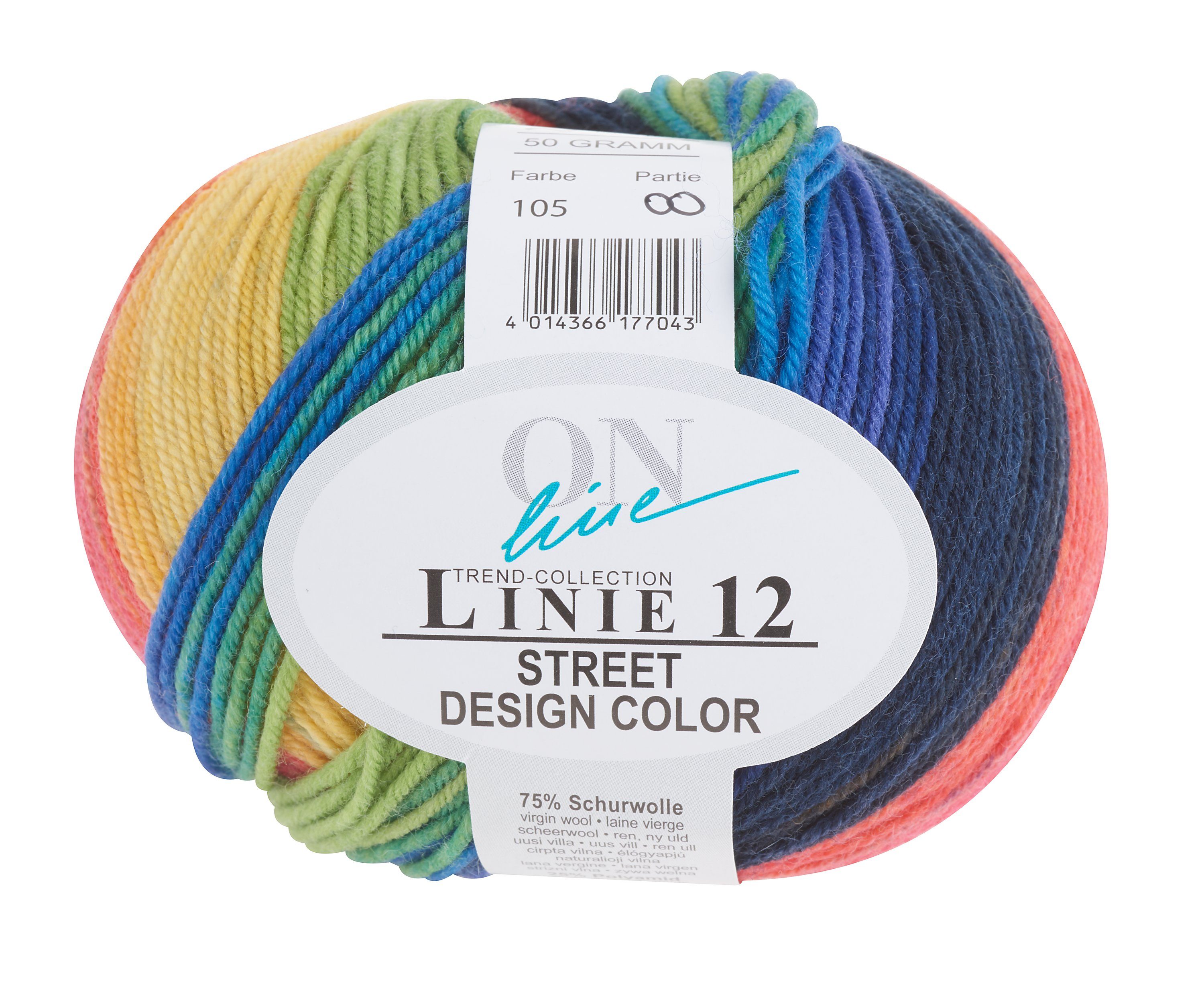 ONline Street Design Color Linie 12 Häkelwolle, 50 g, Häkelgarn