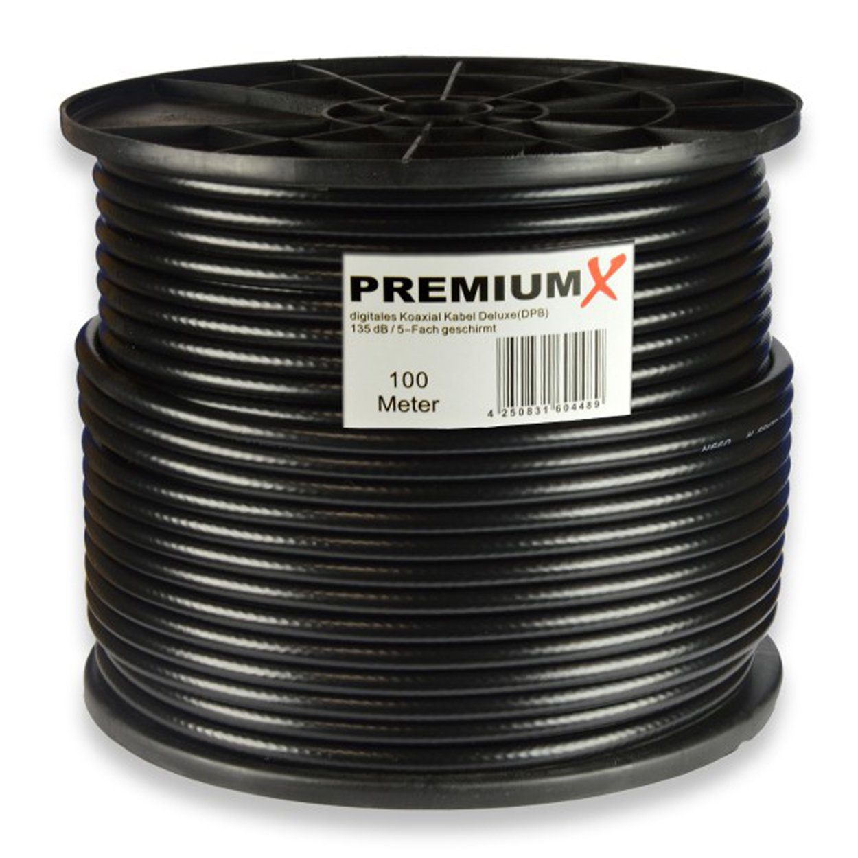 ᐅ PremiumX DELUXE PRO 100m Koaxial Kabel SCHWARZ 135 dB 5-Fach geschirmt TV-Kabel | OTTO