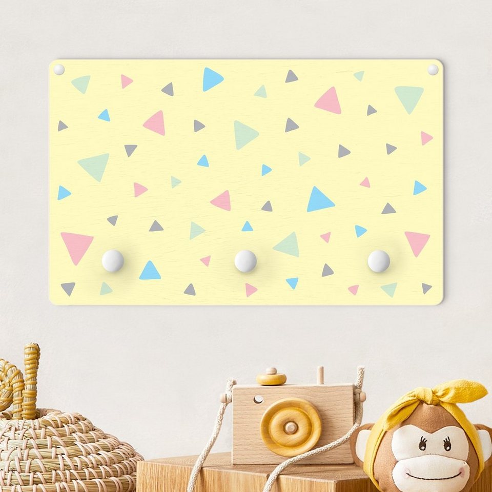 Bilderdepot24 Garderobenpaneel Gelb Illustration Muster Bunte
